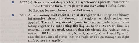 Solved D 5 27 A Draw A Circuit Diagram For The Synchronous