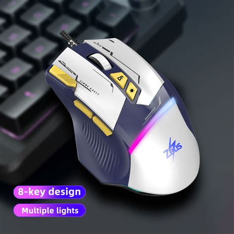Zeus M12 Pro Gaming Mouse Wired 7200dpi Rgb Backlight Optical Mice 8