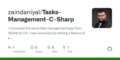 Github Zaindaniyal Tasks Management C Sharp I Converted The Same Task Management App From Vb