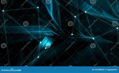 Dots And Lines Backgrounds With Random Opacity Triangular Geometric