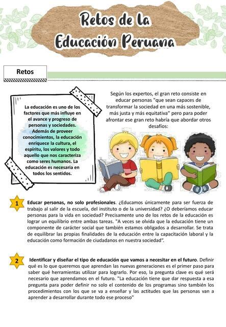 Retos En La Educación Peruana Andrea Quiñonez Rodriguez Udocz
