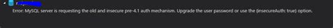 Older Server Cannot Connect Issue 52 Formulahendry Vscode Mysql GitHub