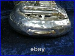 Karl Ziess Bbb Master Modelle Silver 4 Valve Bell Up Rotary Tuba Ser 12194 Brass Musical