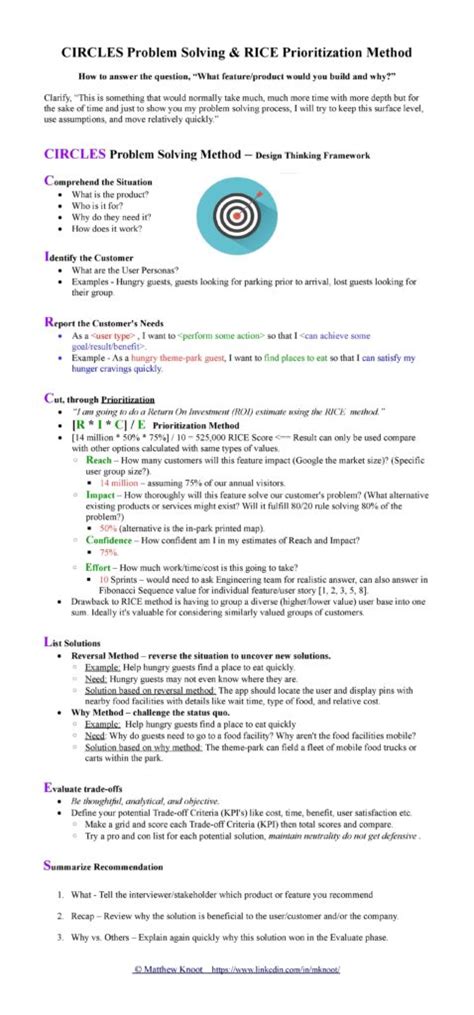 Problem Solving And Prioritization Methods Circles And Rice Matthew Knoot
