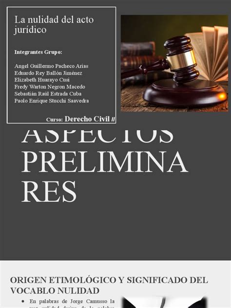 Nulidad Del Acto Jurídico Expo Civil Ii Pdf Nulo Ley Justicia