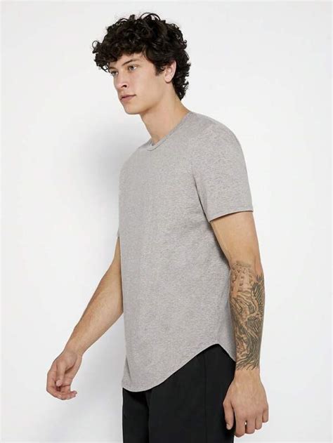 SHEIN Manfinity Basics Men Solid Round Neck Tee SHEIN USA