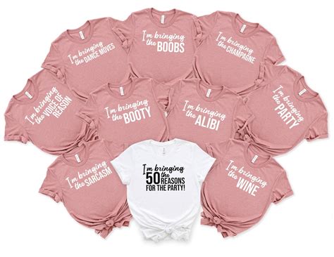 Funny Birthday Matching Shirts Im Bringing The 50 Reasons For The
