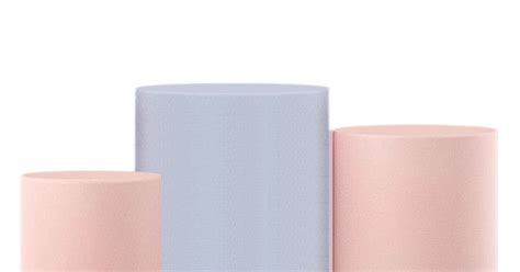 浅粉色c4d立体舞台站台圆台台面png 5