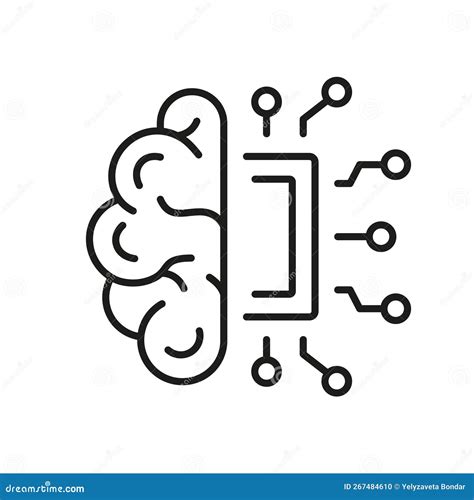 Ai Innovation Neuroscience Concept Outline Icon Artificial