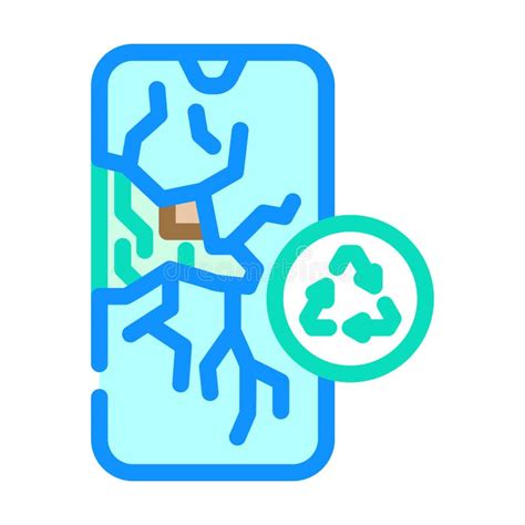 Ilustración Vectorial Del Icono De Color De Reciclado De Plásticos