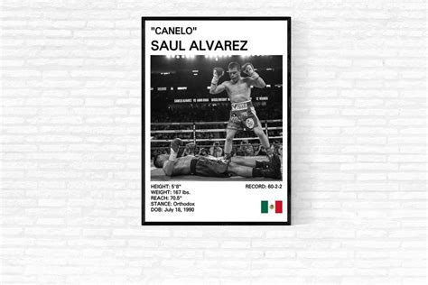 Canelo Alvarez Poster Canelo Saul Alvarez Boxing Print Boxing Posters