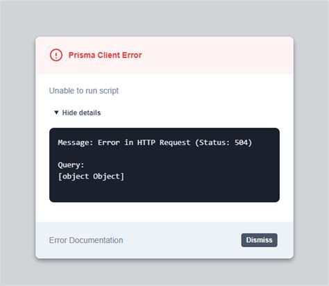 Prisma Data Browser 504 Error · Prisma Prisma · Discussion 11850 · Github