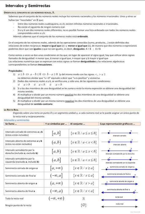 3con14 Matemáticas A · Intervalos Guía