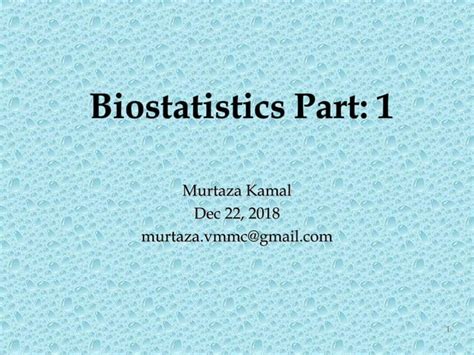 Biostatistics Ppt Physics Science