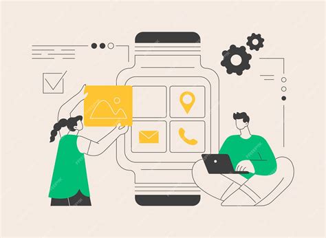 Premium Vector Smartwatches Mobile Apps Development Abstract Concept Vector Illustration