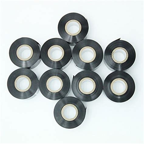 10 Rolls Black Hot Stamp Ribbon 30mm X 100m Thermal Transfer Ribbon For