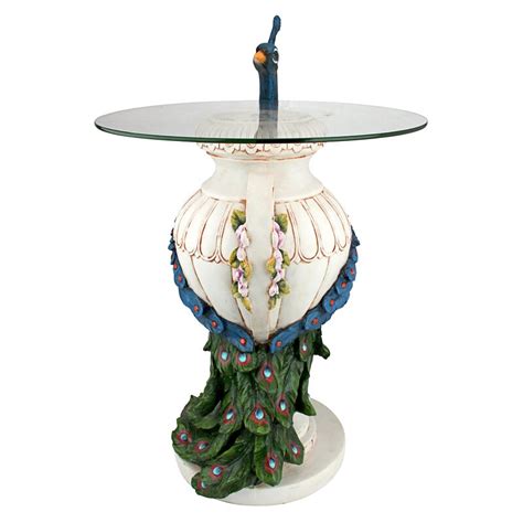 Design Toscano Staverden Castle Peacock Figurine End Table And Reviews Wayfair Canada