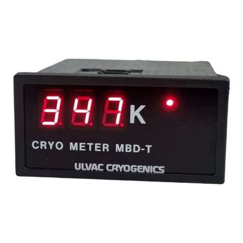 Ulvac Mbd Series Instruction Manual Pdf Download Manualslib