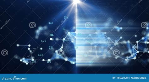 Big Data Abstract Background Of Polygonal Concept Analytics Business And Science Visualization