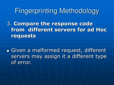Ppt Detecting And Defending Against Web Server Fingerprinting