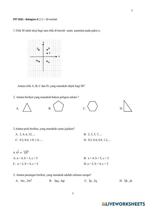 ppt bah a1 worksheet live worksheets
