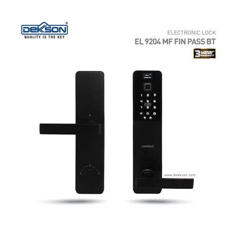 Electronic Lock El 9204 Mf Fin Pass Bt Dekkson Door Handle And Closer Floor Hinges Glass