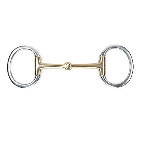 Shires Brass Jointed Horse Eggbutt Snaffle Bit Brass 6in