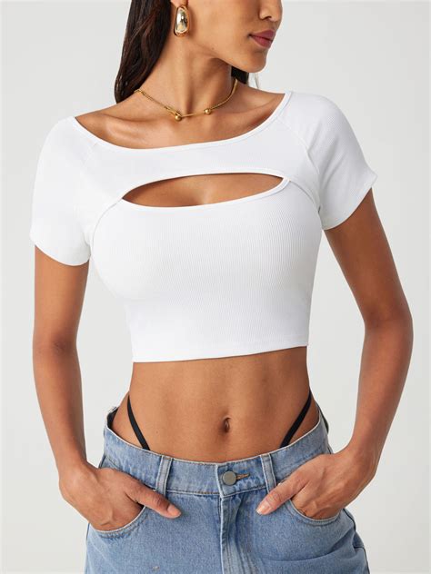 Cut Out Crop Tank Top Cider