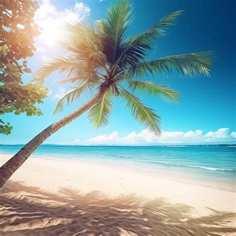 Premium Ai Image Tree On The Beach