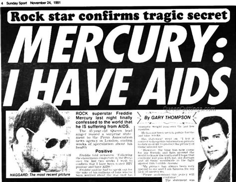 Mercury I Have Aids Freddie Mercury Fanpage