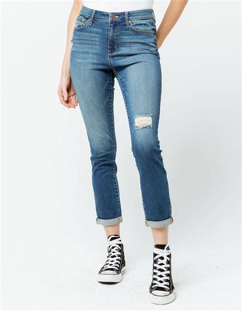 Rsq High Rise Ankle Dark Blast Womens Ripped Skinny Ripped Jeans Dark