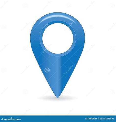 Blue Map Pointer Symbol Stock Vector Illustration Of Sign 134934966
