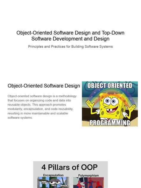 Object Oriented Software Design And Top Down Software Development Pdf