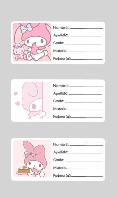 Etiquetas De My Melody