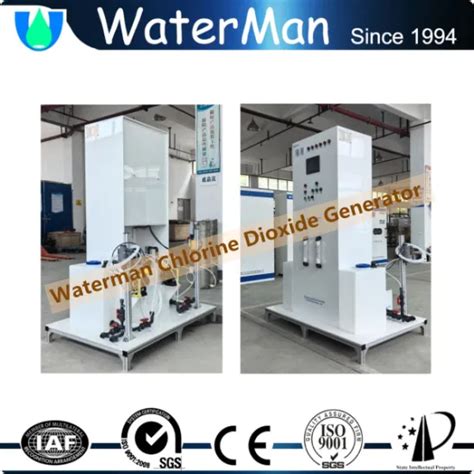 Auto Clo2 Generator With Reagent Filling System Plc Control Capacity