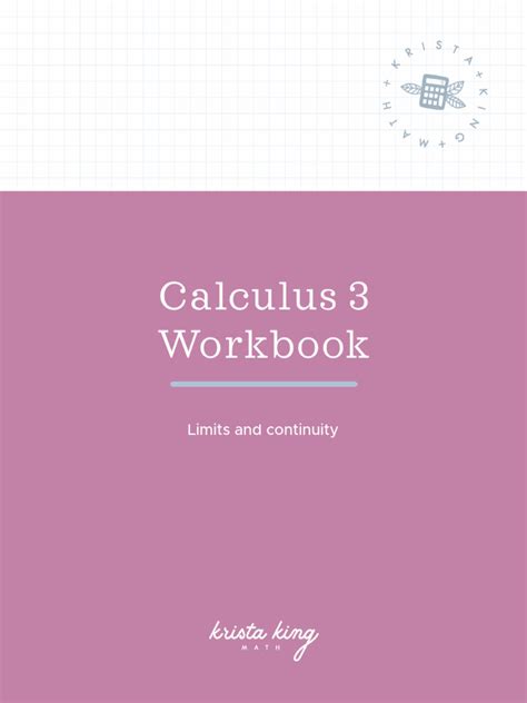 Workbook Limits And Continuity Pdf Complex Analysis Mathematical Analysis