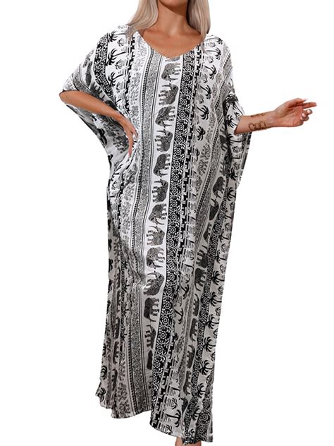 Shuttle Tree Women Beachwear Turkish Kaftans Long Swimsuit Cover Up