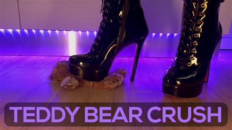 Teddy Bear Domination Asmr Black High Heels Boots Crush Youtube