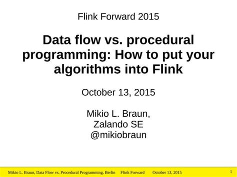Mikio Braun Data Flow Vs Procedural Programming Pdf