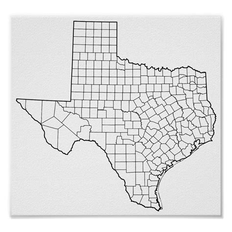 Printable Texas County Map