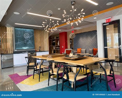 A Modern Seating Area In An Apartment Building Editorial Stock Photo