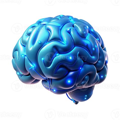 Elegant Rustic A Holographic Projection Of A Human Brain Rotating