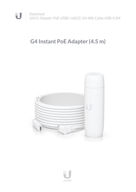 Uacc Adapter Poe Usbc Ubiquiti Poe Adapter To Usb C For