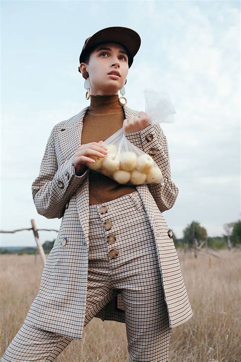 Woman Autumn Portrait With Apples By Stocksy Contributor Serge