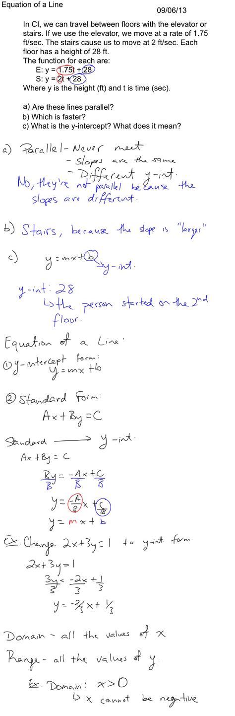 Linear Equations Notes Mr Cheng