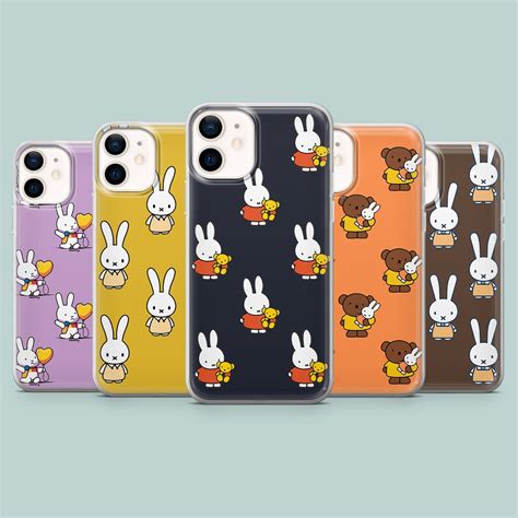 Miffy Phone Case Cute Miffy Cover For Iphone 15 14 13 12 Etsy Uk
