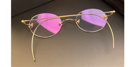 18 K Custom Cable Temple Oval Rimless Real Gold Eyeglasses Make A
