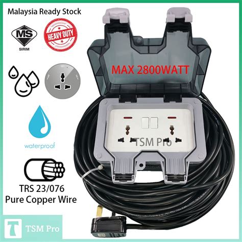 Weatherproof 2way Gang Universal Multi Switch Socket Heavy Duty