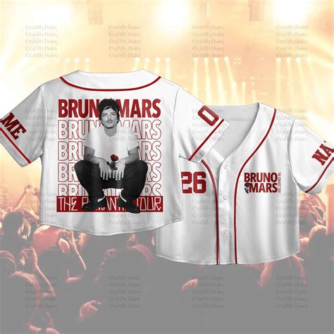 Personalized Bruno Mars The Romantic Tour 2026 Baseball Jersey Bruno