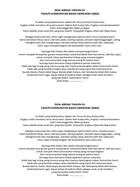 Doa Ardas Tahun Iii Pdf